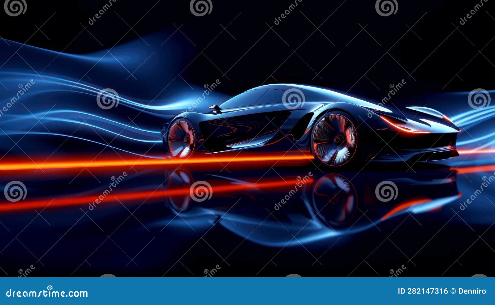 Artificial Intelligence Generated Futuristic Streamlined Car Prototype ...