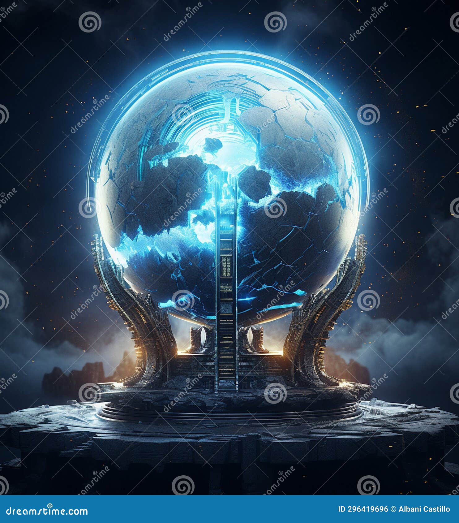 Artificial Intelligence Generated Globe Stock Photo - Image of ...