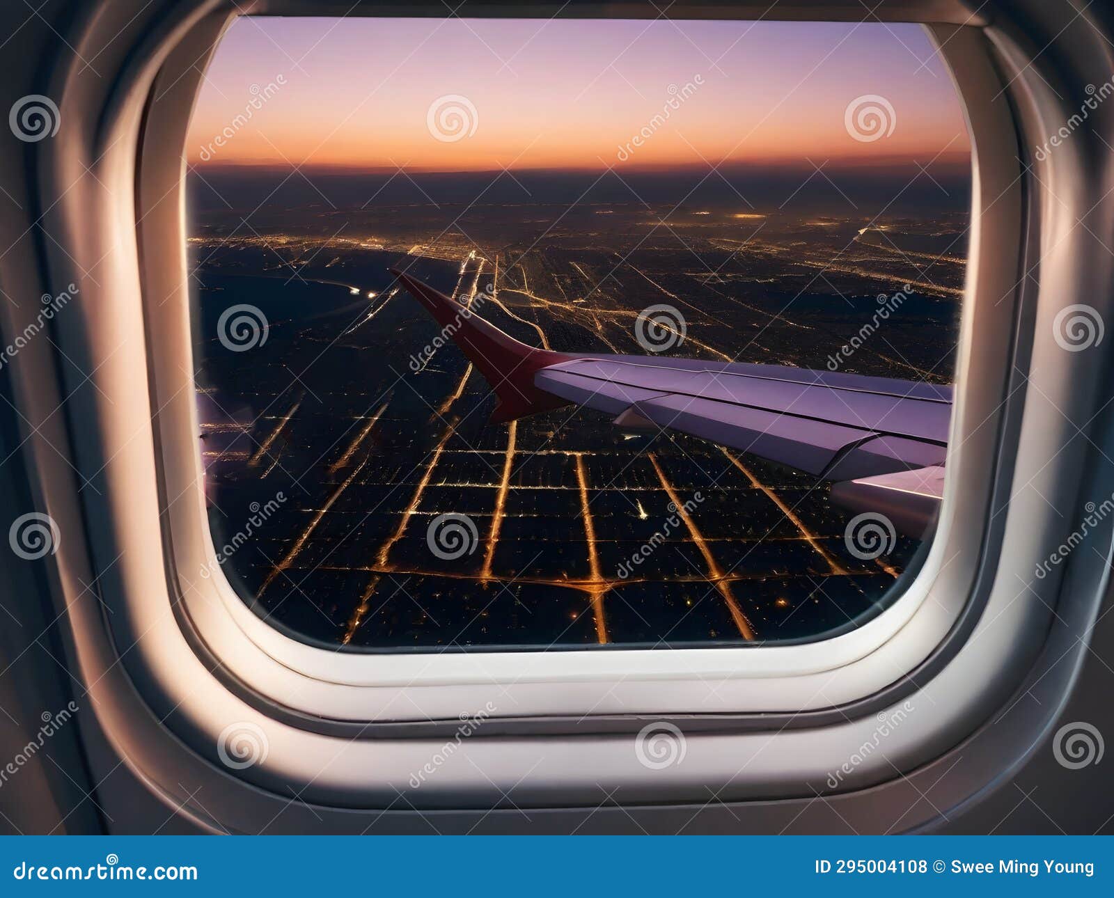 Image of the Aeroplane Window Viewing the Beautiful Outside Aerial ...