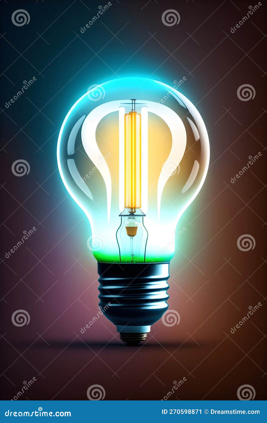 Image of the Brilliant Light Bulb Radiates Symbolized the Human Ideas ...
