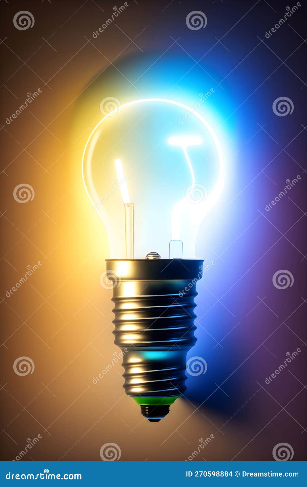 Image of the Brilliant Light Bulb Radiates Symbolized the Human Ideas ...
