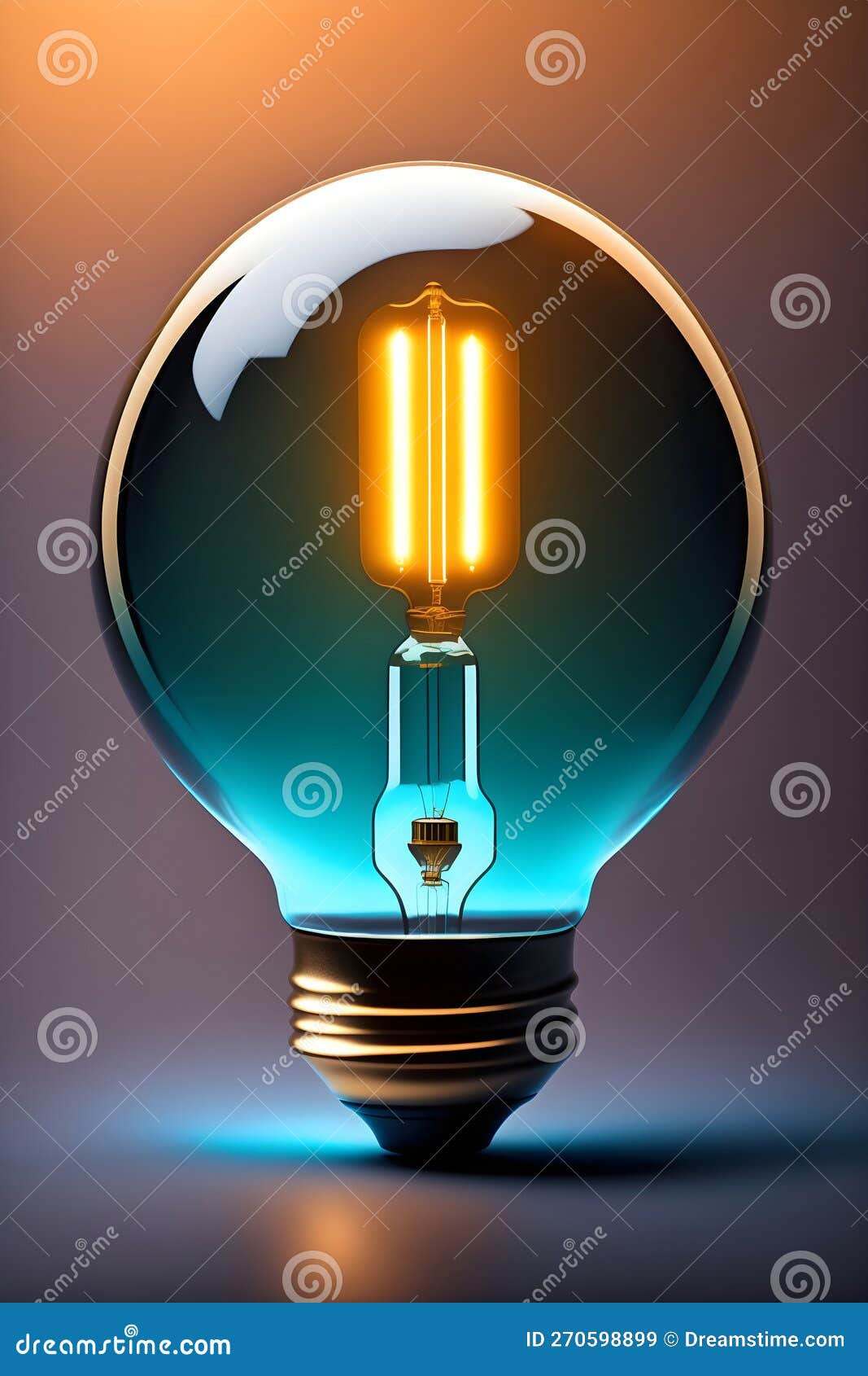 Image of the Brilliant Light Bulb Radiates Symbolized the Human Ideas ...