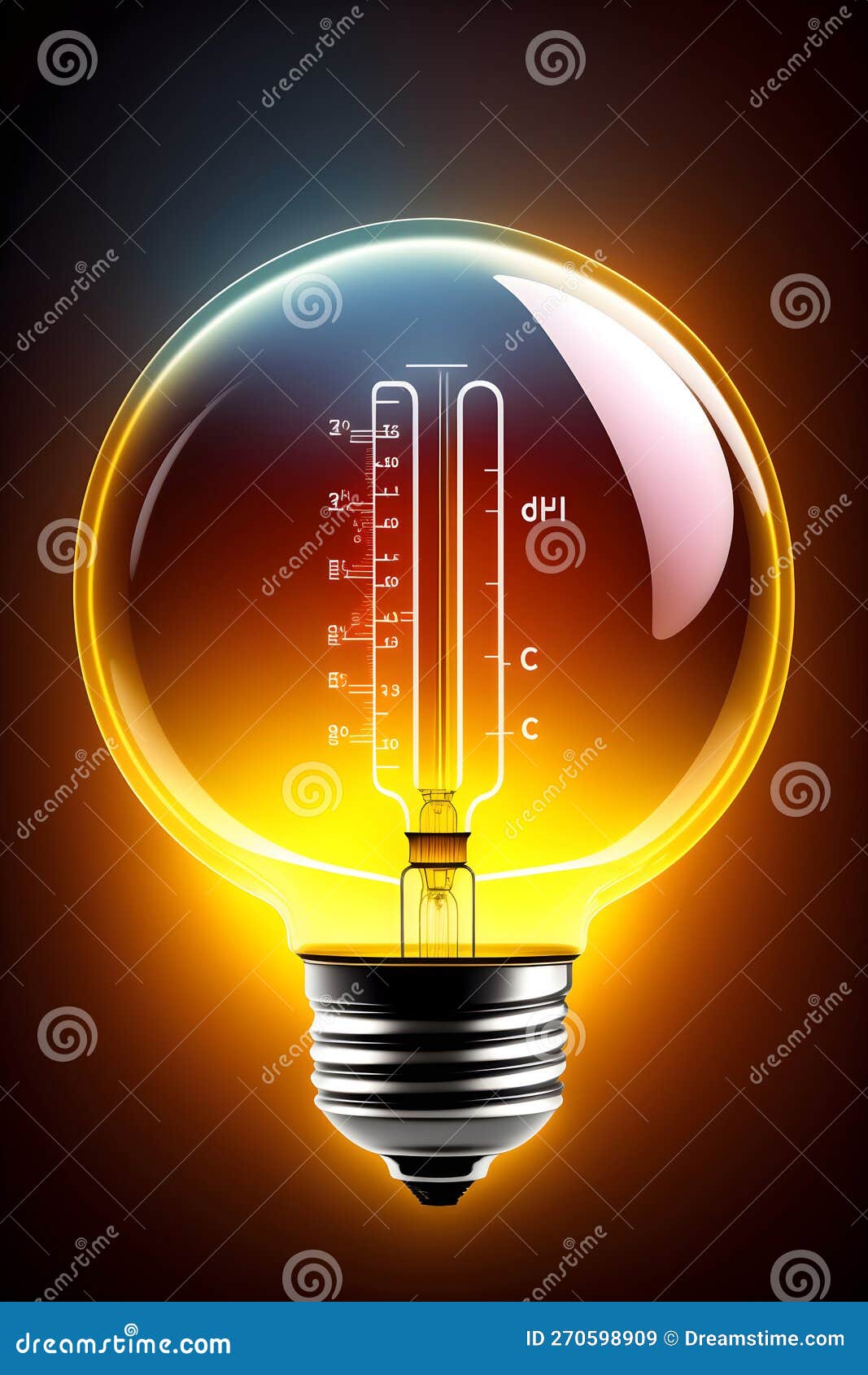 Image of the Brilliant Light Bulb Radiates Symbolized the Human Ideas ...