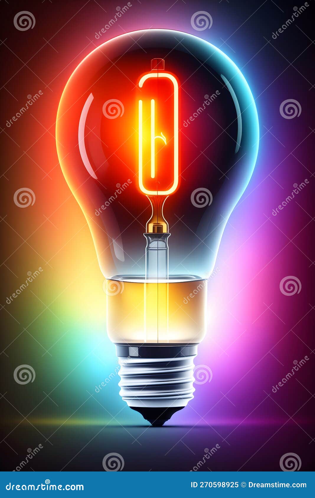 Image of the Brilliant Light Bulb Radiates Symbolized the Human Ideas ...