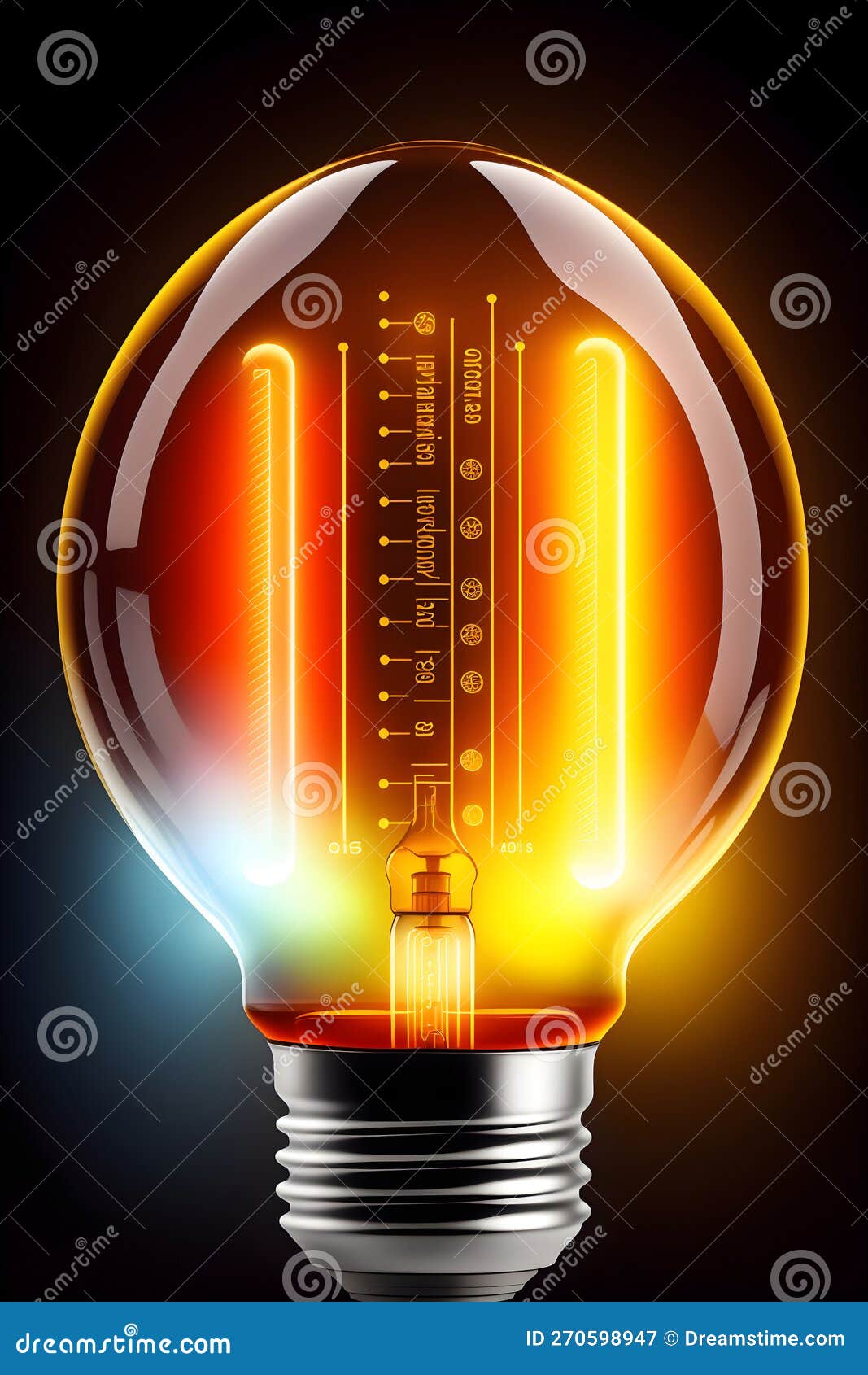 Image of the Brilliant Light Bulb Radiates Symbolized the Human Ideas ...