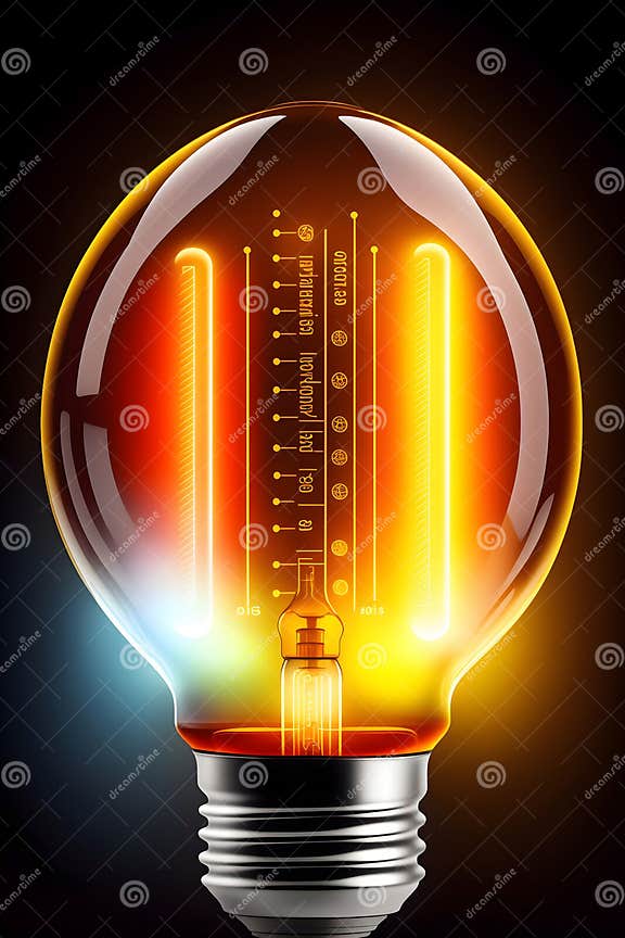 Image of the Brilliant Light Bulb Radiates Symbolized the Human Ideas ...