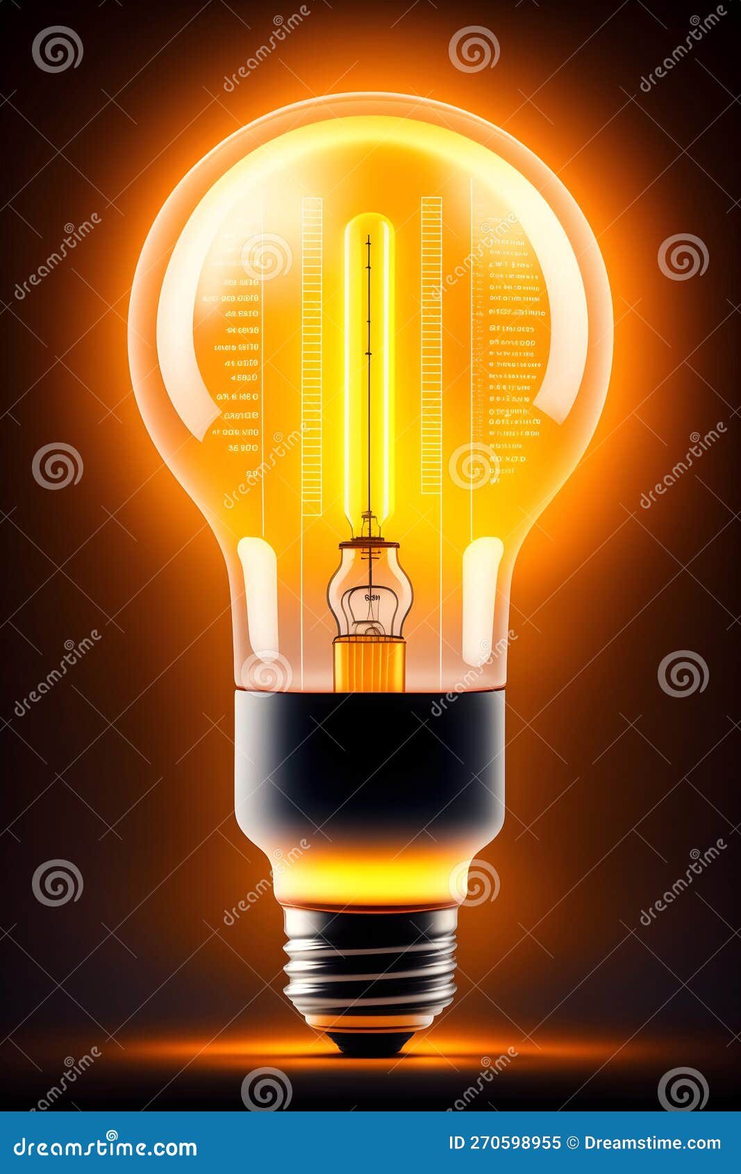 Image of the Brilliant Light Bulb Radiates Symbolized the Human Ideas ...