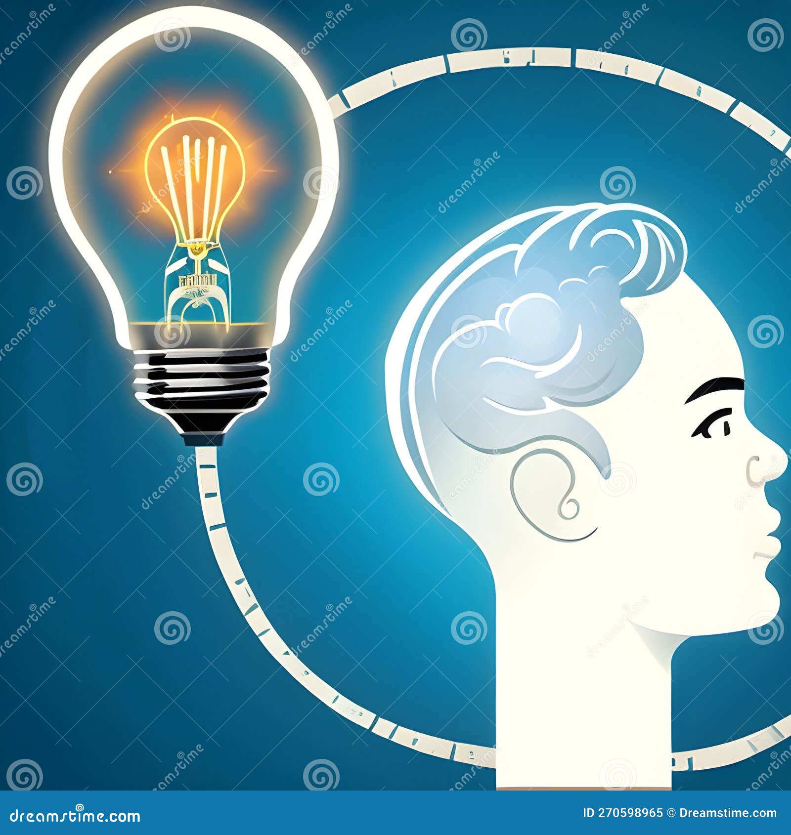 Image of the Brilliant Light Bulb Radiates Symbolized the Human Ideas ...