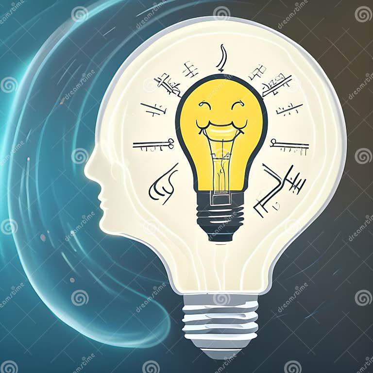 Image of the Brilliant Light Bulb Radiates Symbolized the Human Ideas ...