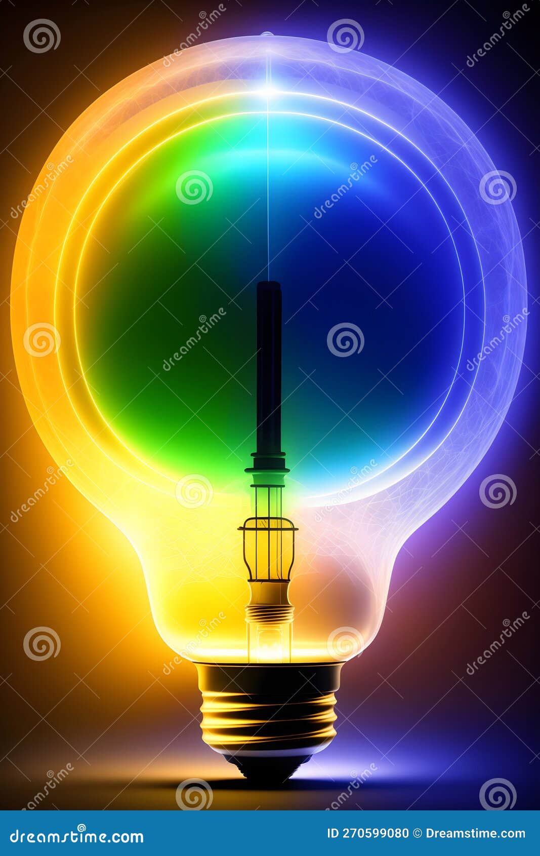 Image of the Brilliant Light Bulb Radiates Symbolized the Human Ideas ...