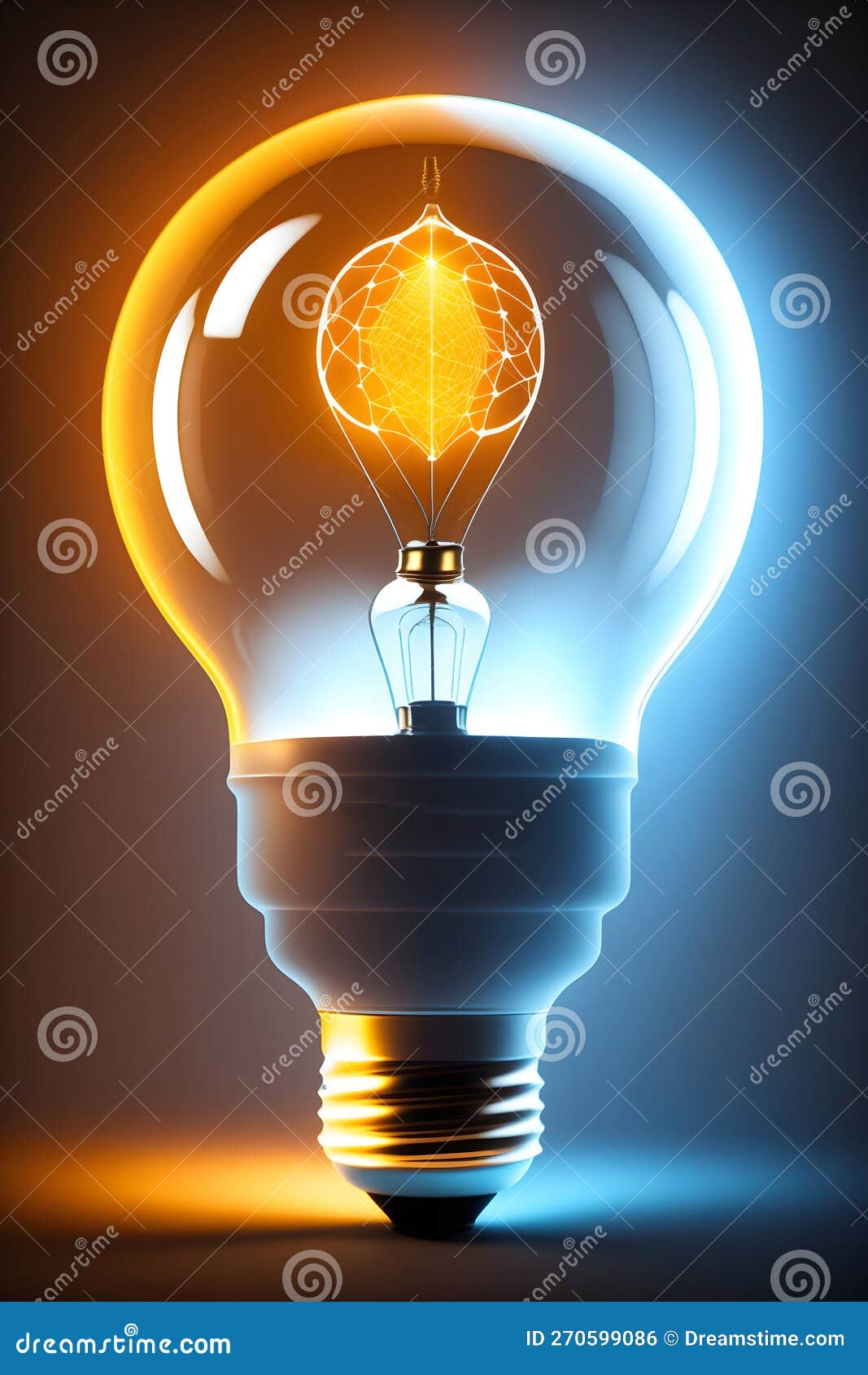 Image of the Brilliant Light Bulb Radiates Symbolized the Human Ideas ...