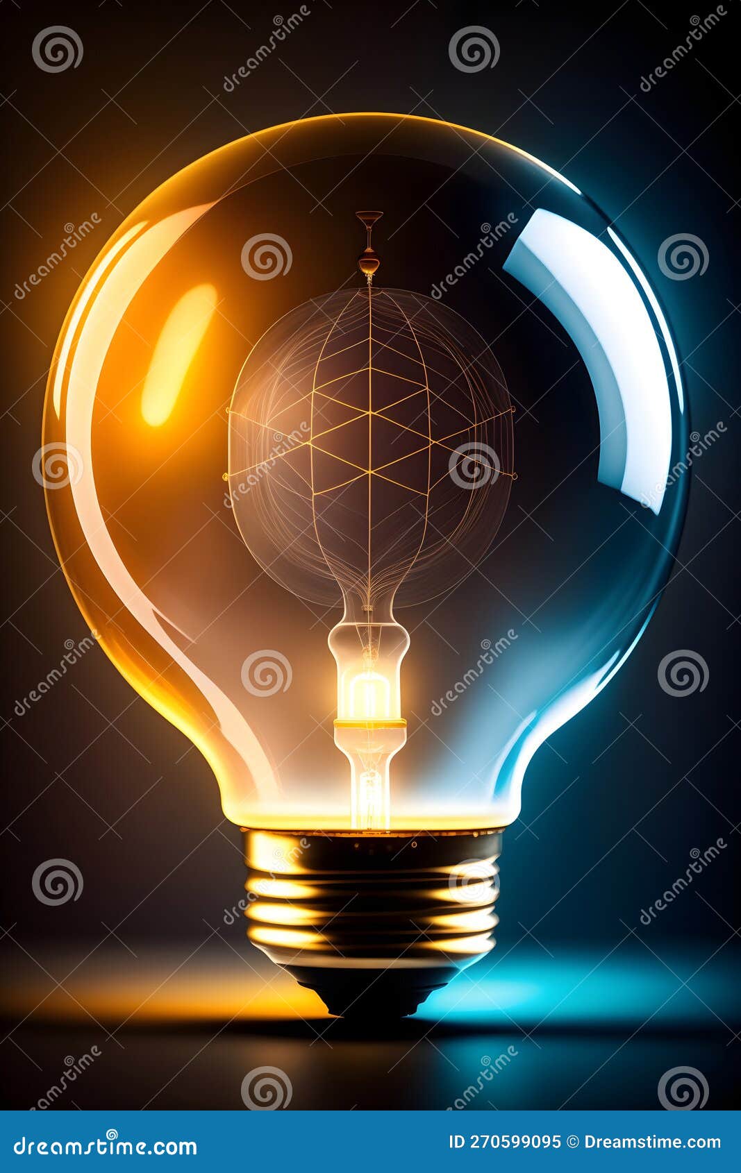 Image of the Brilliant Light Bulb Radiates Symbolized the Human Ideas ...