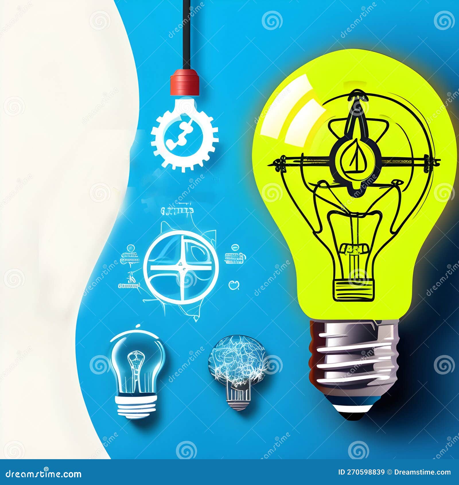 Image of the Brilliant Light Bulb Radiates Symbolized the Human Ideas ...