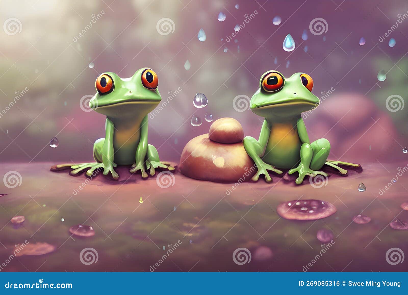 Image of the Cartoon Character Anthropomorphic Frog Stock Illustration ...