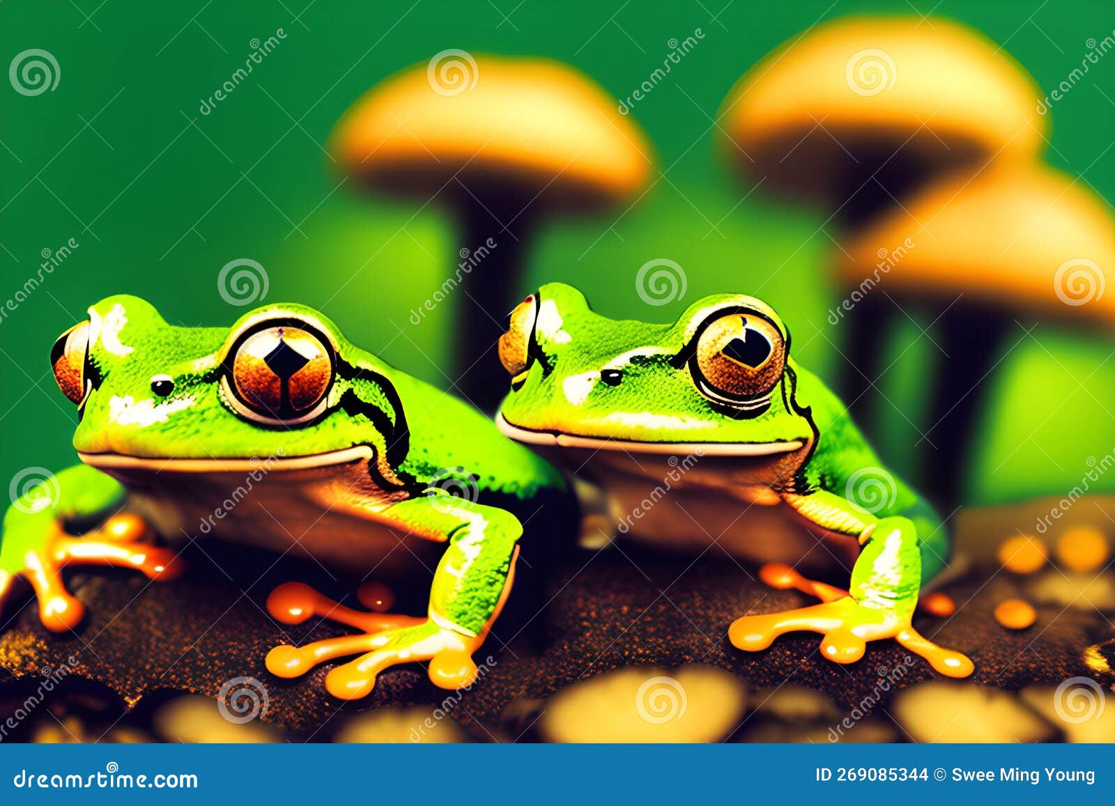 Image of the Cartoon Character Anthropomorphic Frog Stock Illustration ...