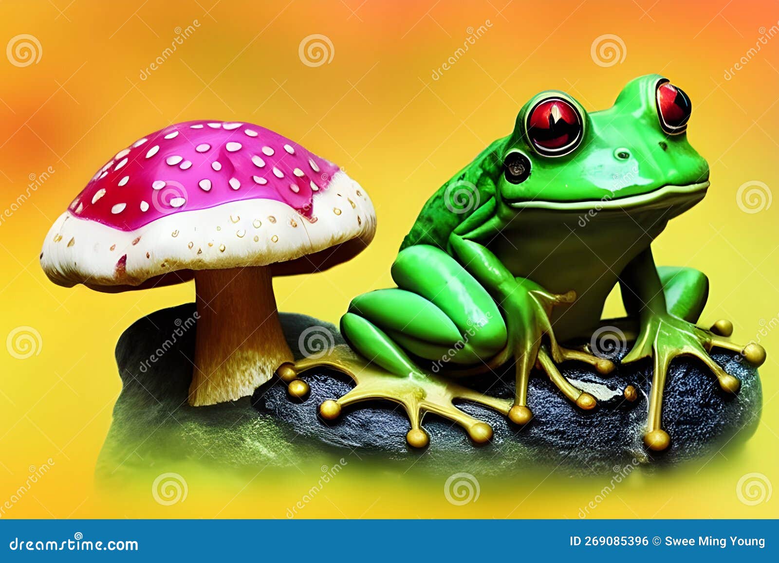 Image of the Cartoon Character Anthropomorphic Frog Stock Illustration ...