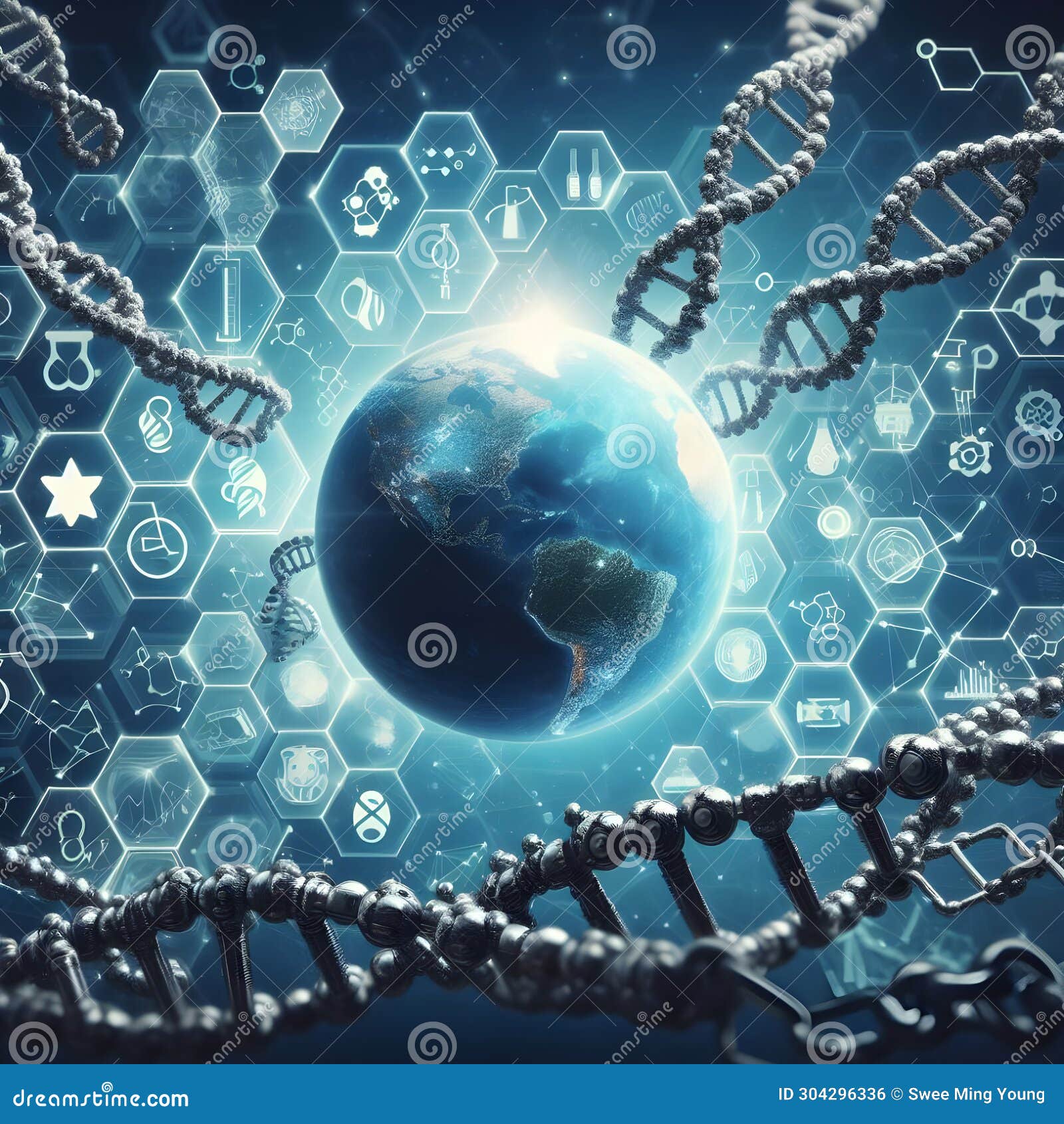 Image of a Chain Science Dna Chemistry Biotechnology Molecule Medical ...