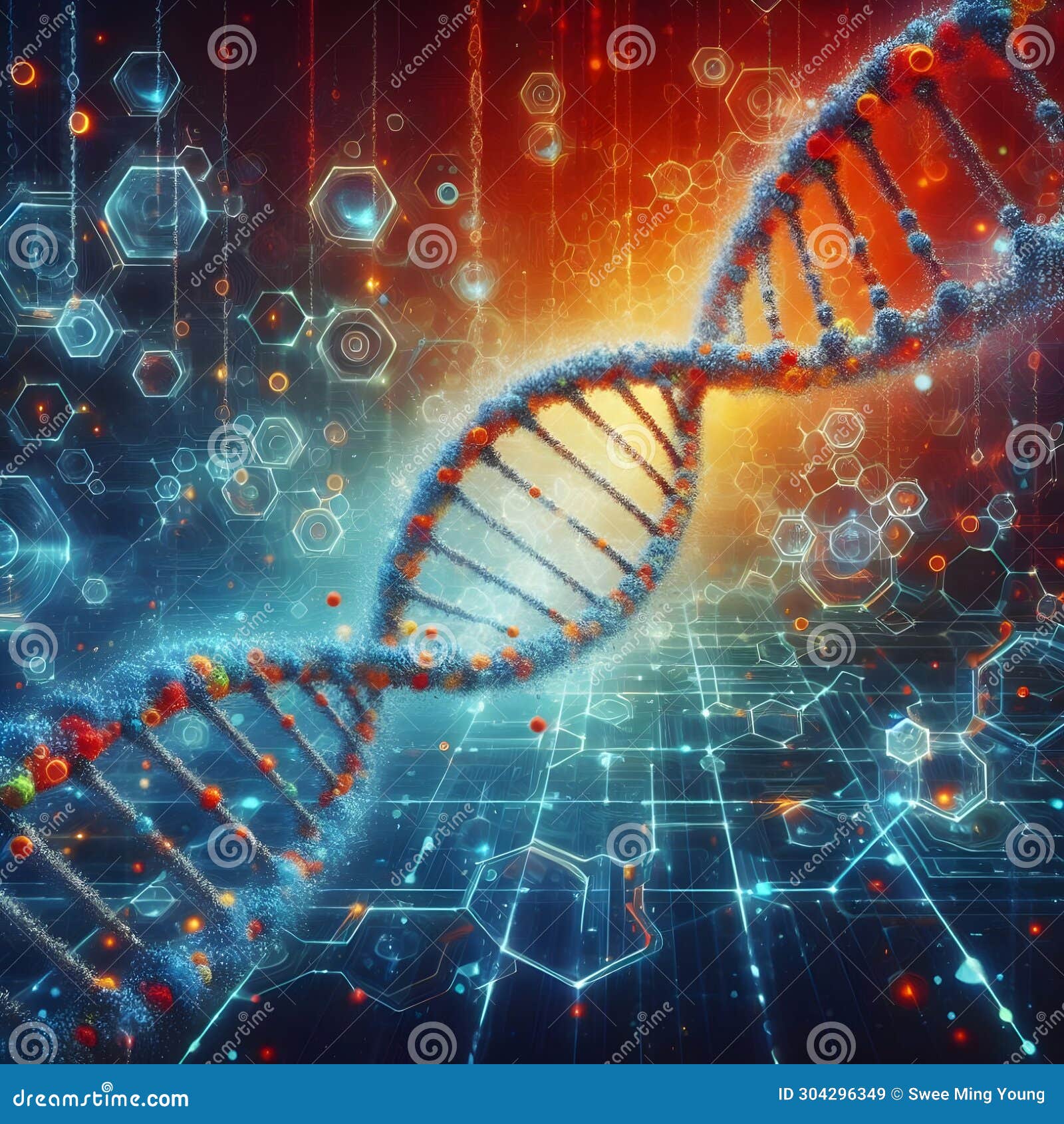 Image of a Chain Science Dna Chemistry Biotechnology Molecule Medical ...