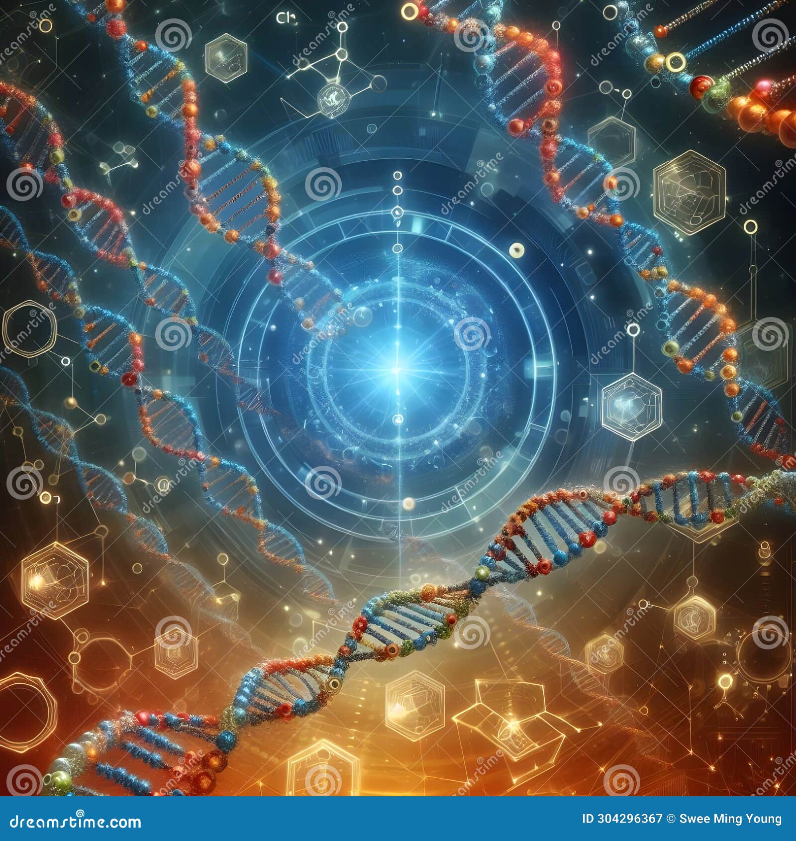 Image of a Chain Science Dna Chemistry Biotechnology Molecule Medical ...