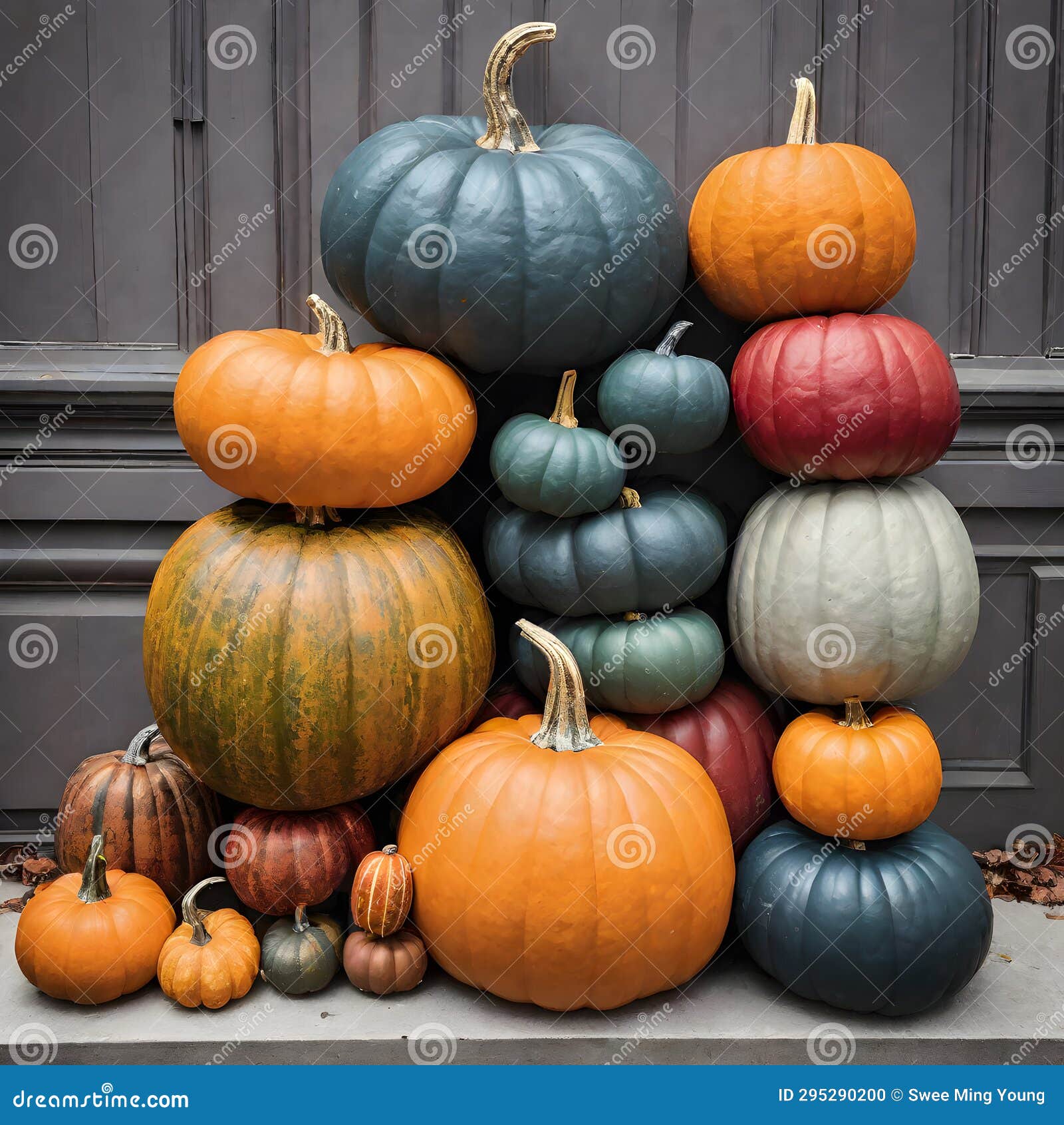 Image of a Colorful Autumn Symphony, a Medley of Different Colored ...