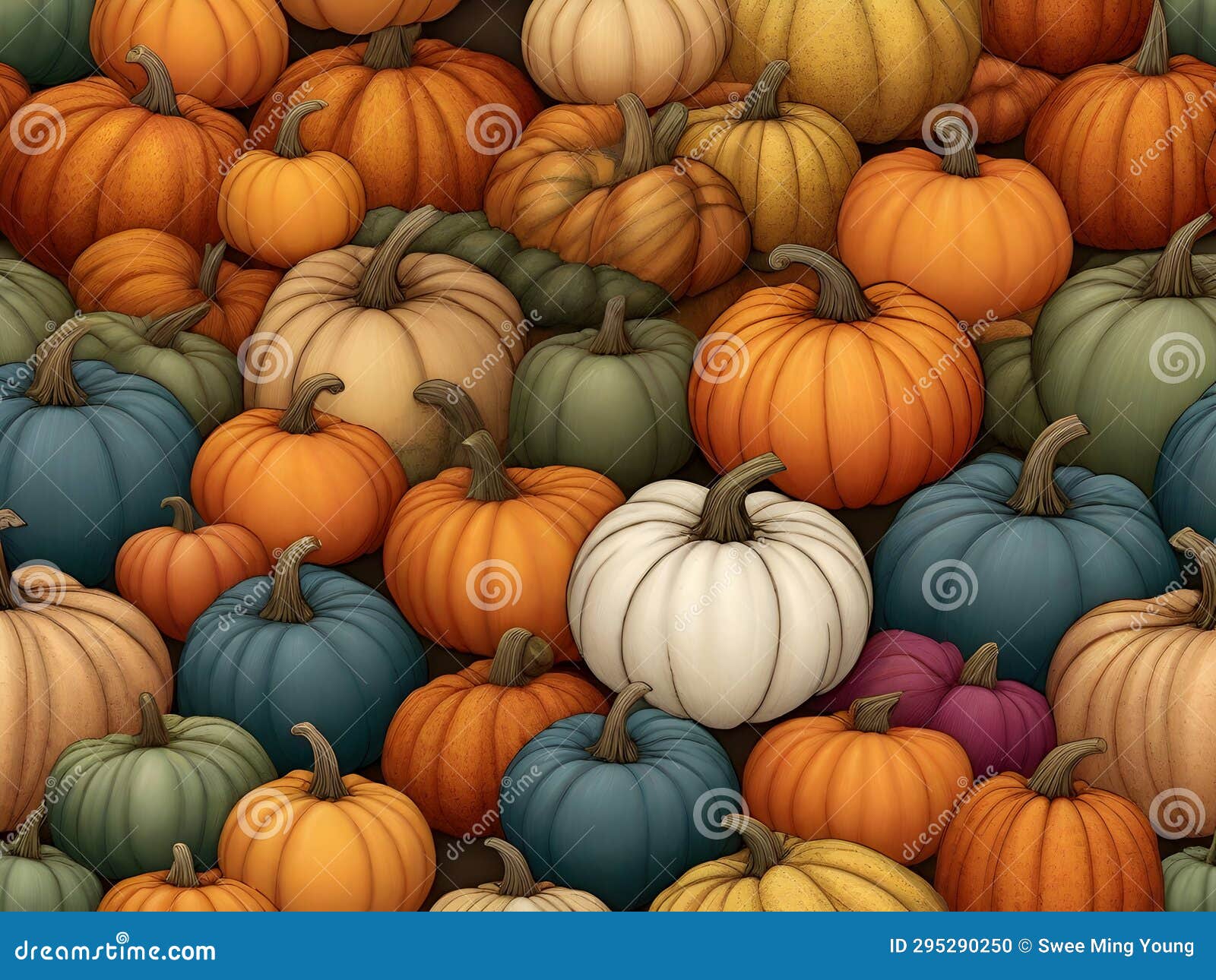 Image of a Colorful Autumn Symphony, a Medley of Different Colored ...