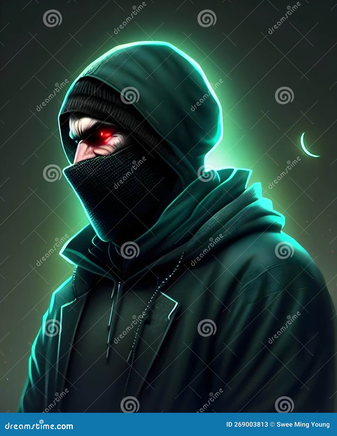 Image of the Cyber Computer Server Crime Hacker Stock Illustration ...