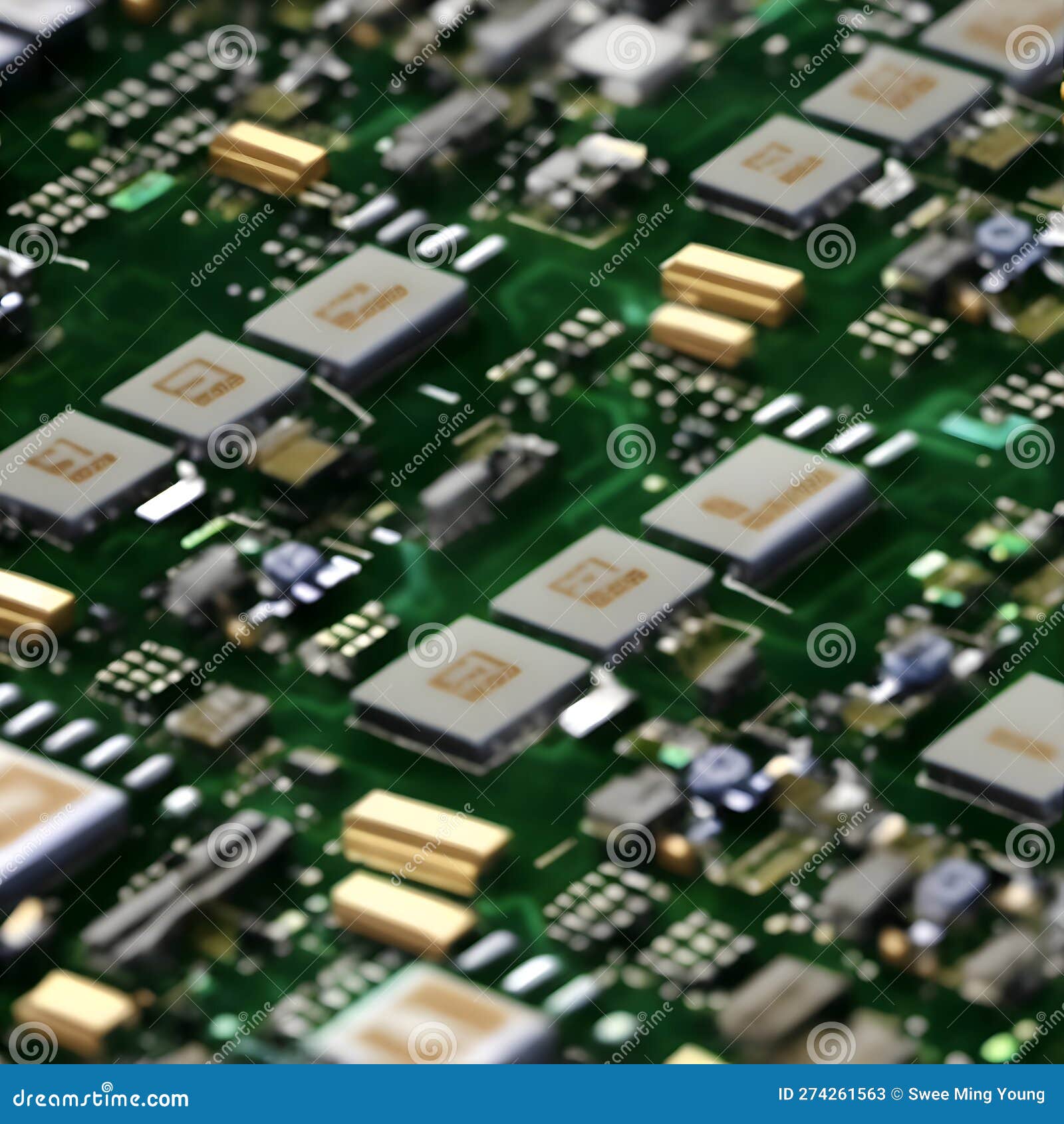 Image of a Detailed Close-up of a Circuit Board, with Intricate ...