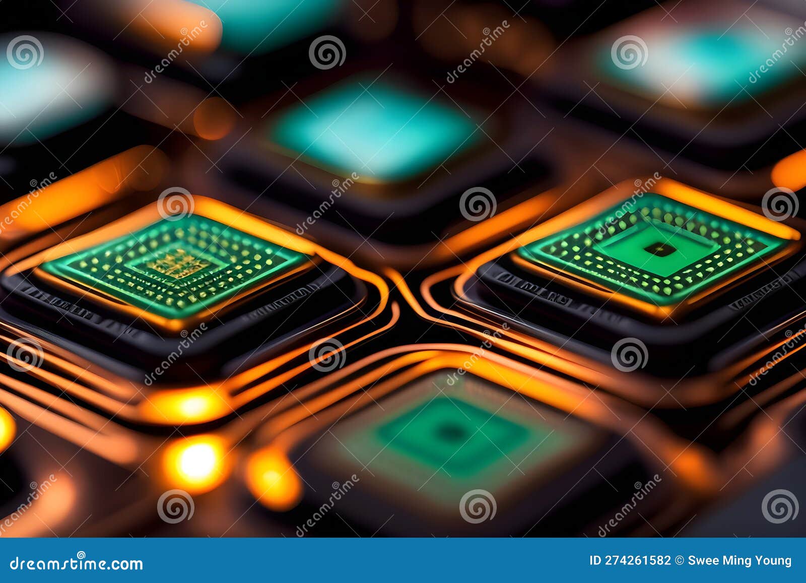 Image of a Detailed Close-up of a Circuit Board, with Intricate ...