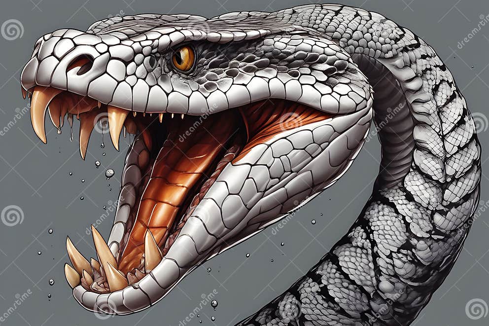 Image of the Evil Cobra Dripping and Spitting Venom. Stock Illustration ...