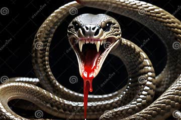 Image of the Evil Cobra Dripping and Spitting Venom. Stock Illustration ...