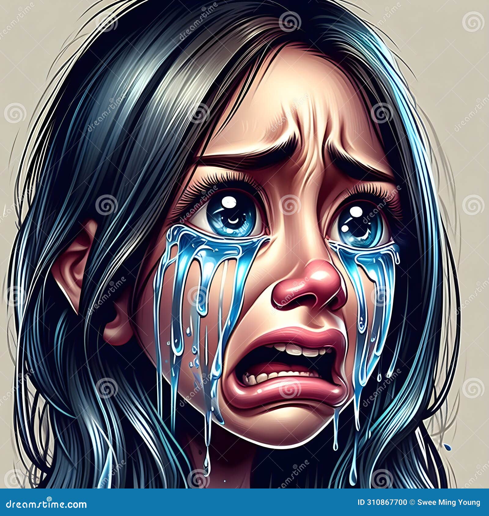 Image of Extreme Human Caricature of Various Facial Expression Art ...