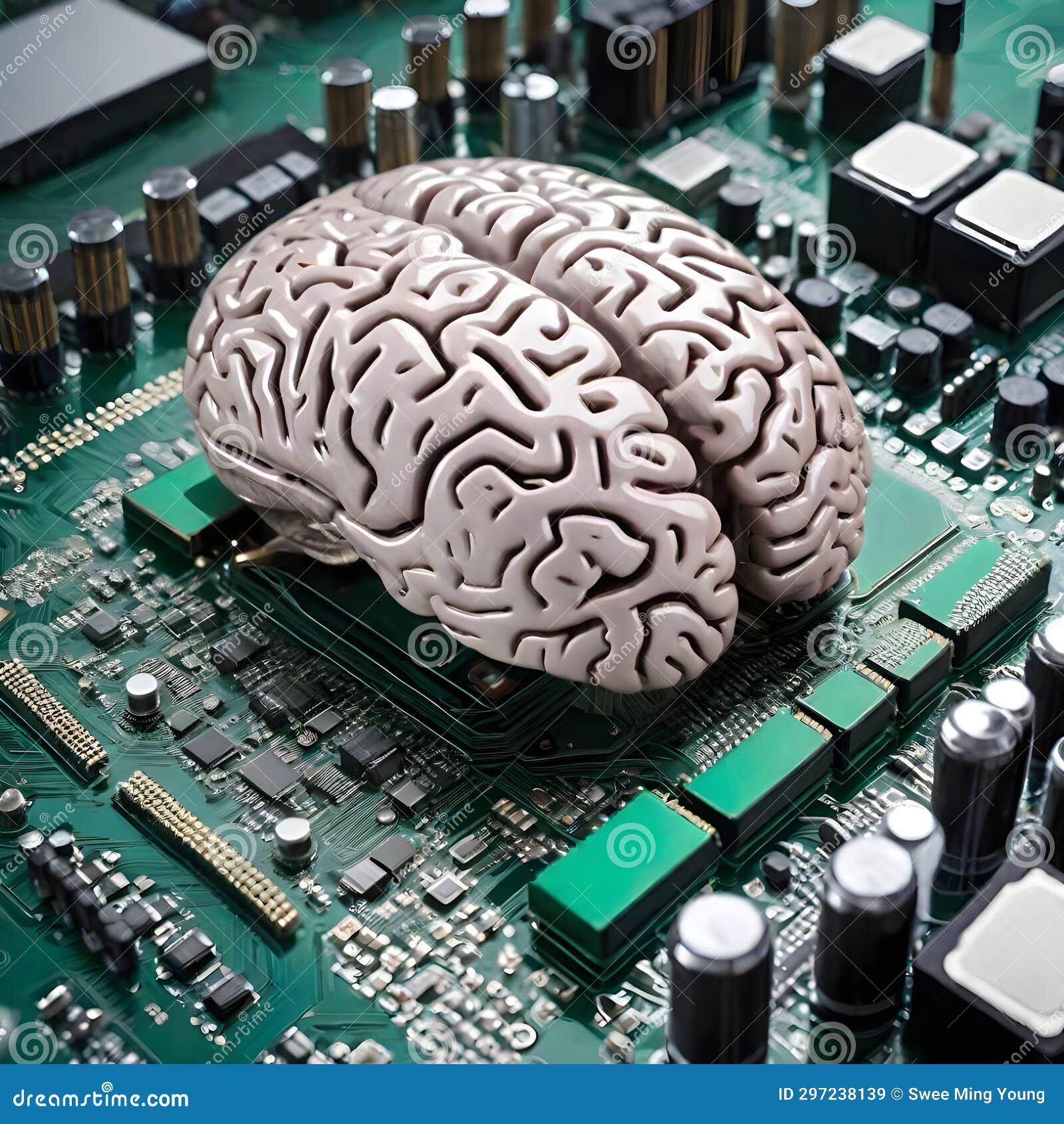 Image of the Human Brain As the Printed Circuit As Motherboard ...