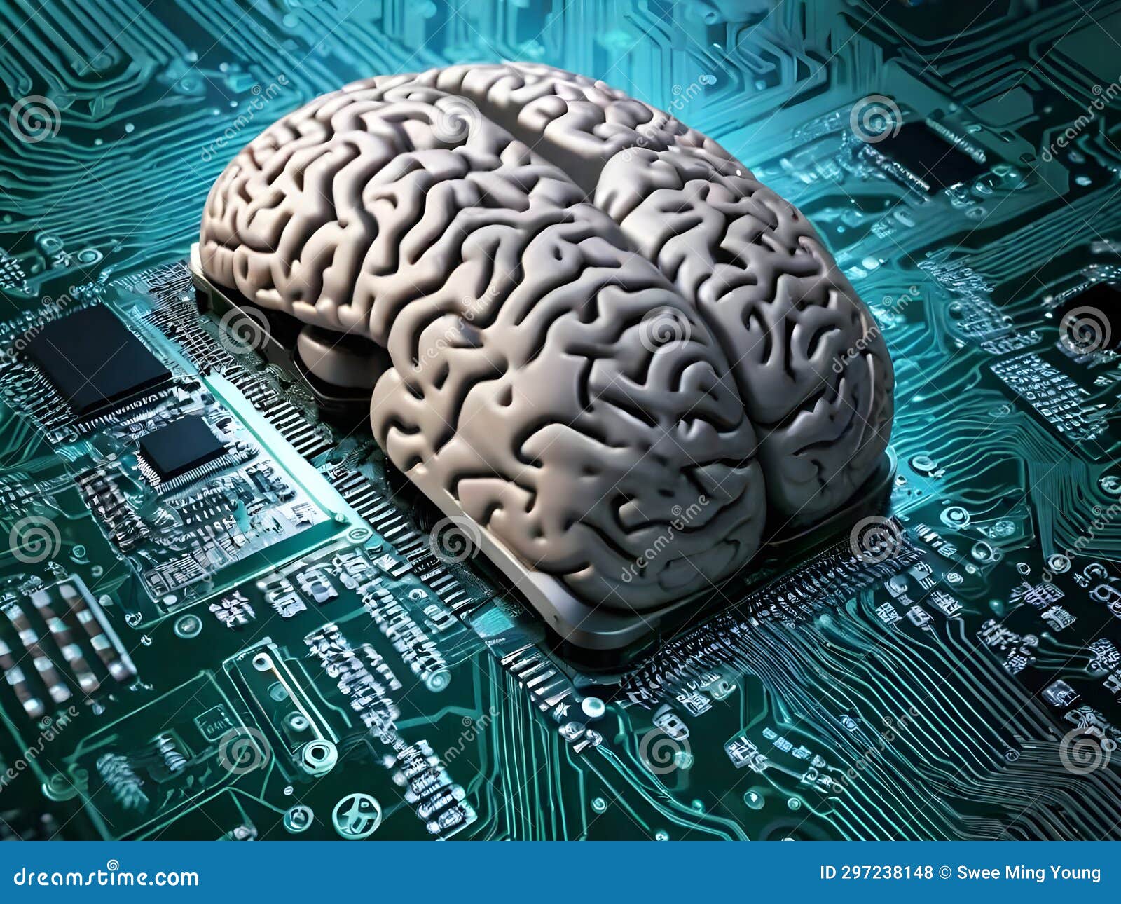Image of the Human Brain As the Printed Circuit As Motherboard ...