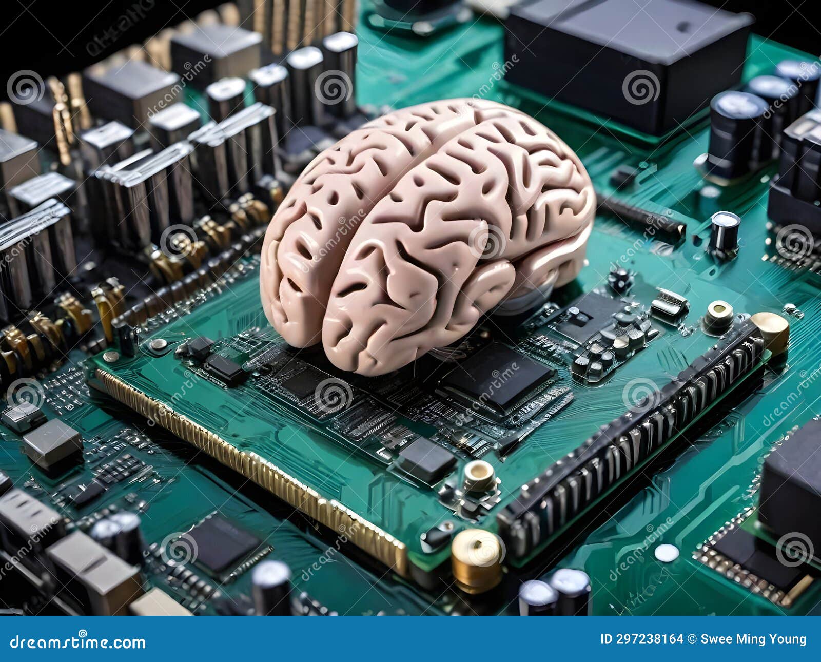 Image of the Human Brain As the Printed Circuit As Motherboard ...