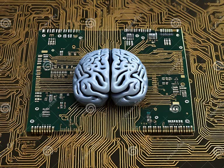 Image of the Human Brain As the Printed Circuit As Motherboard ...