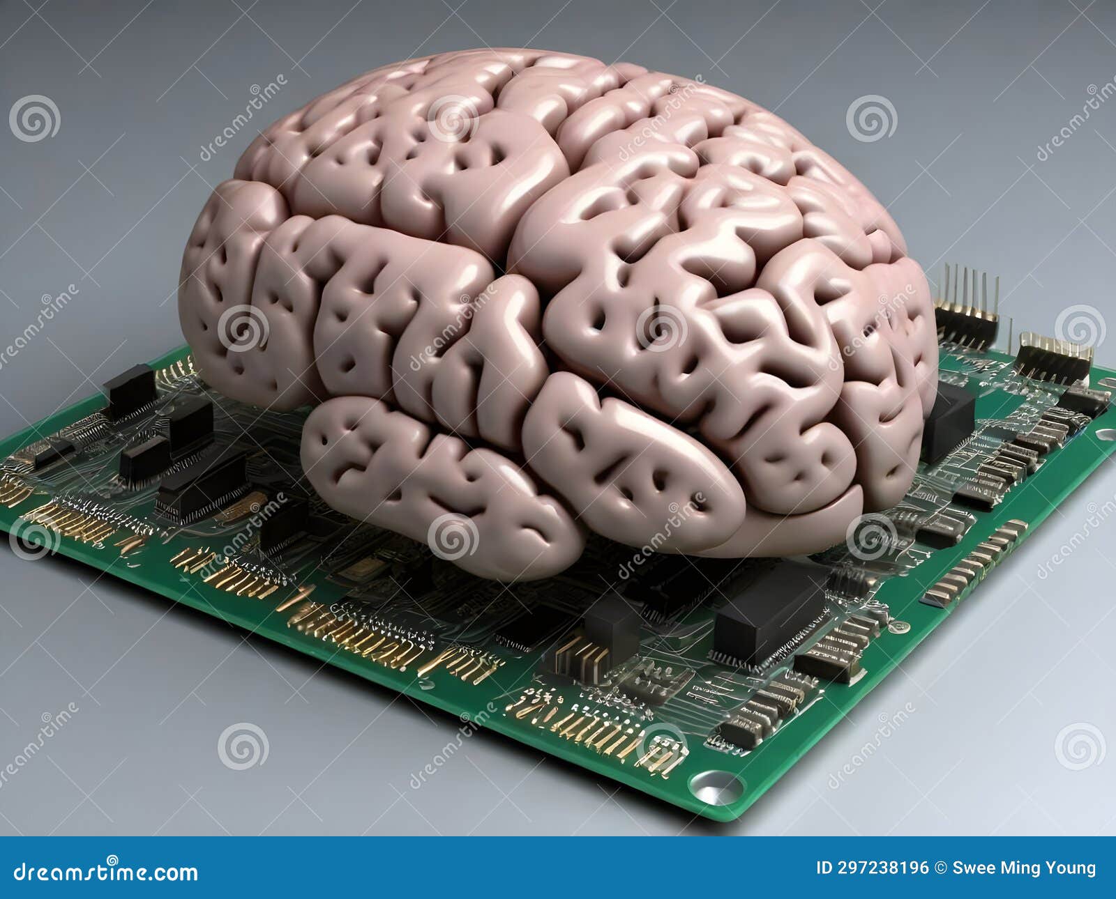 Image of the Human Brain As the Printed Circuit As Motherboard ...