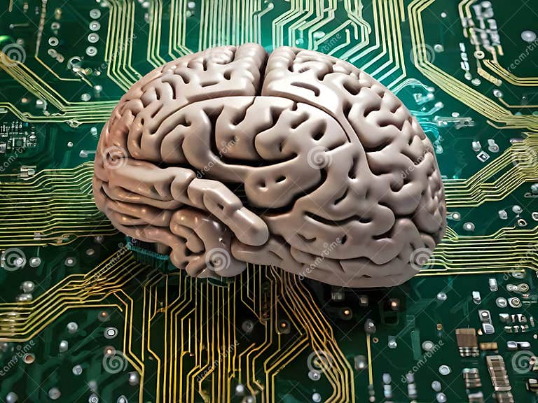 Image of the Human Brain As the Printed Circuit As Motherboard ...