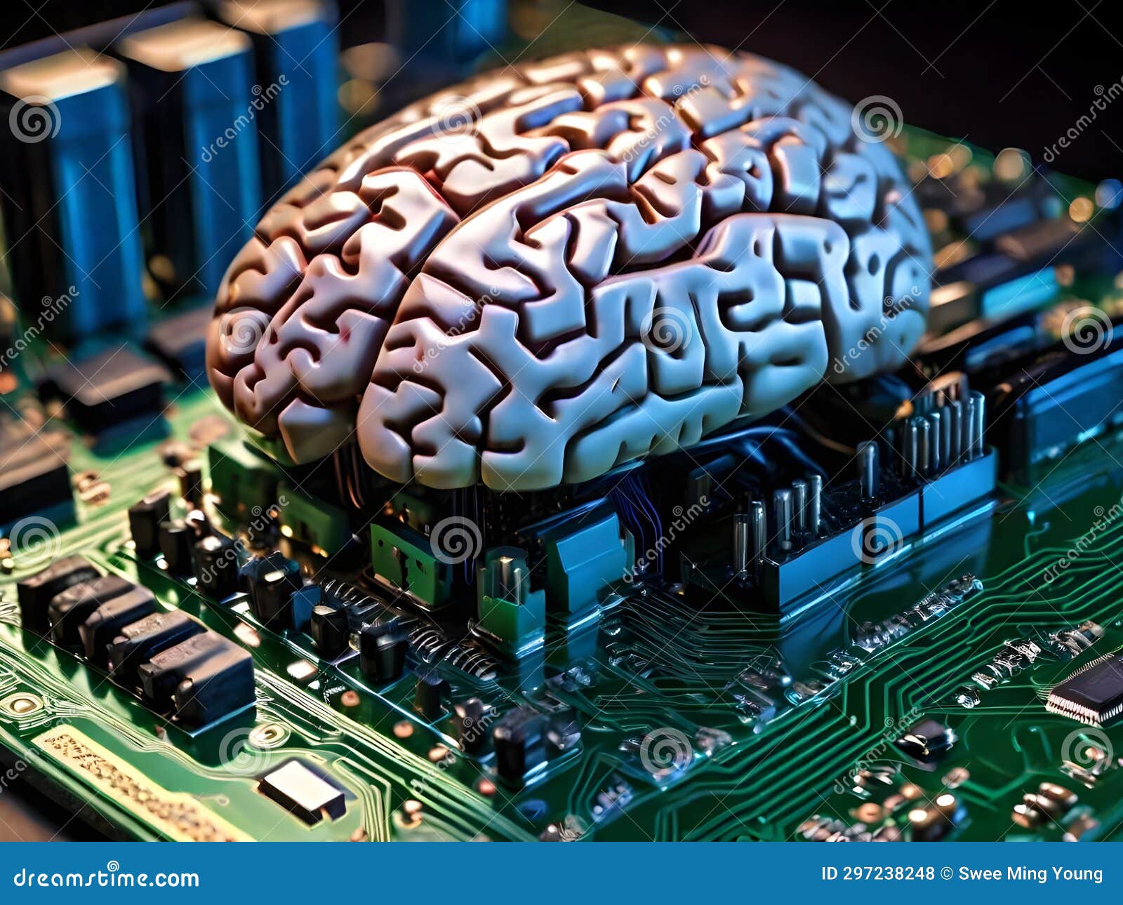 Image of the Human Brain As the Printed Circuit As Motherboard ...