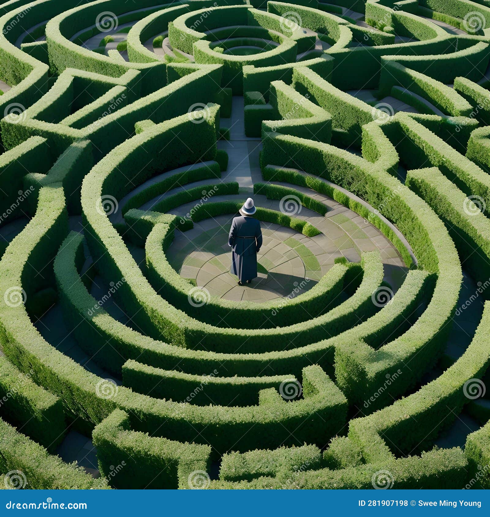 Dwarfed By A Towering 3D Hedge Maze Environment Which Inspired By The ...
