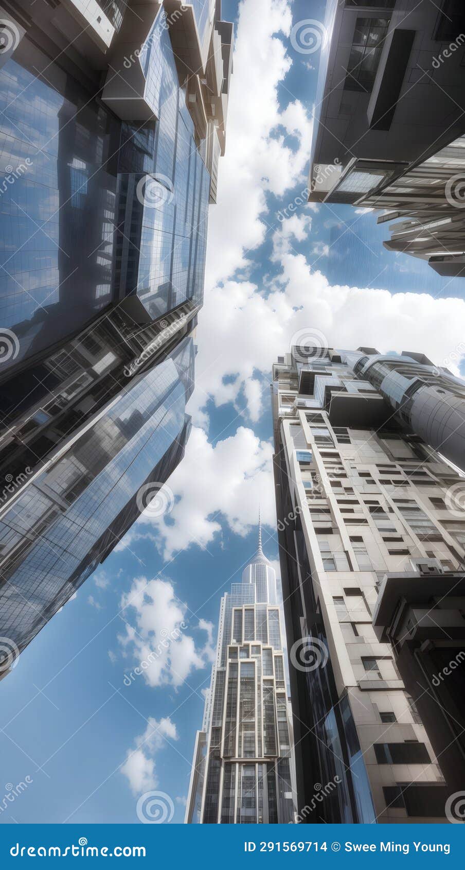 Image of Looking Up Scene the Very Tall Building Skyscraper Stock ...