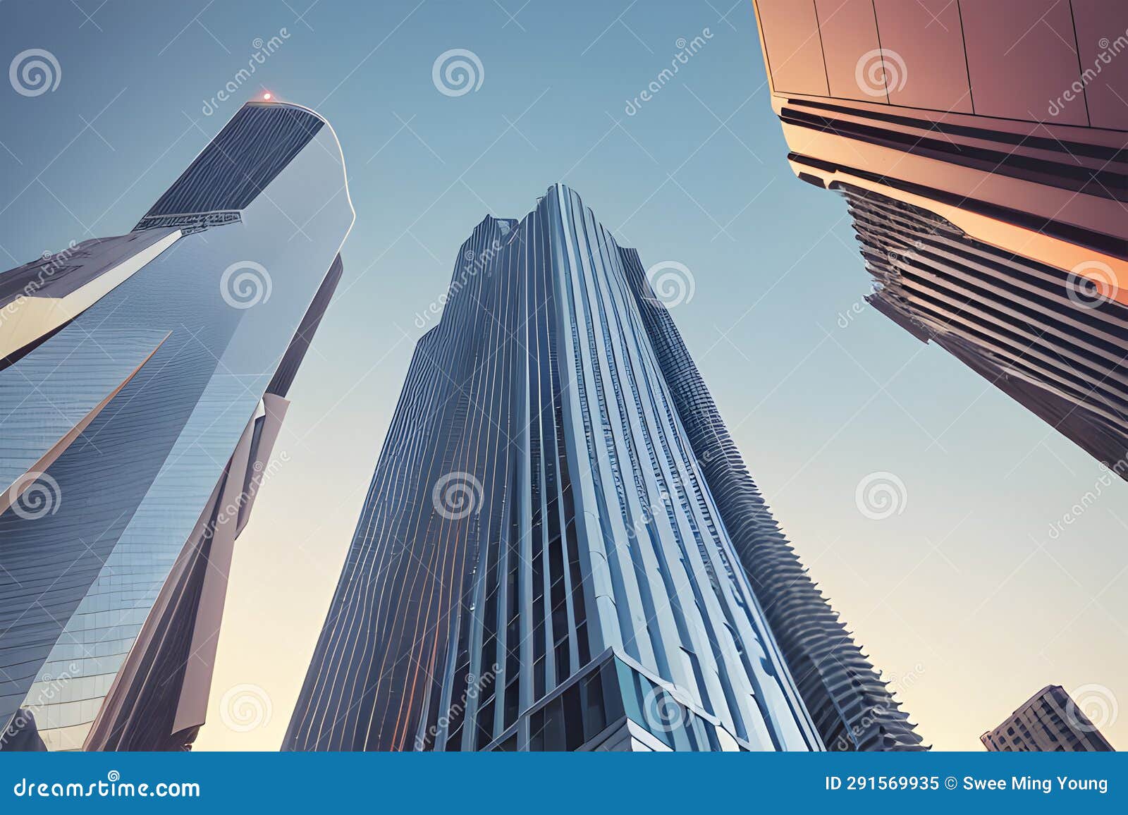 Image of Looking Up Scene the Very Tall Building Skyscraper Stock ...
