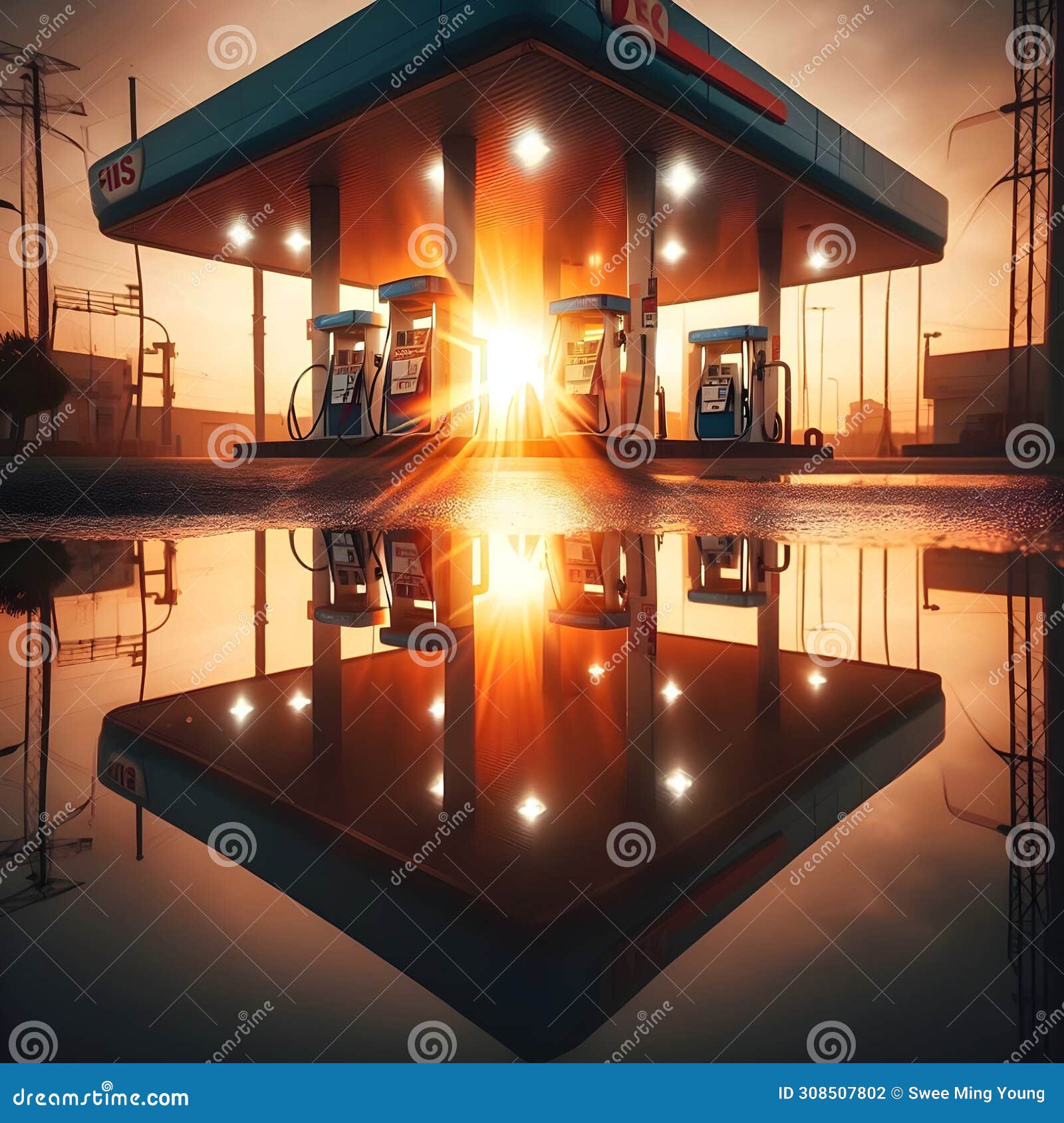 Image of Modern Building Structure Reflection Flawlessly Captured ...