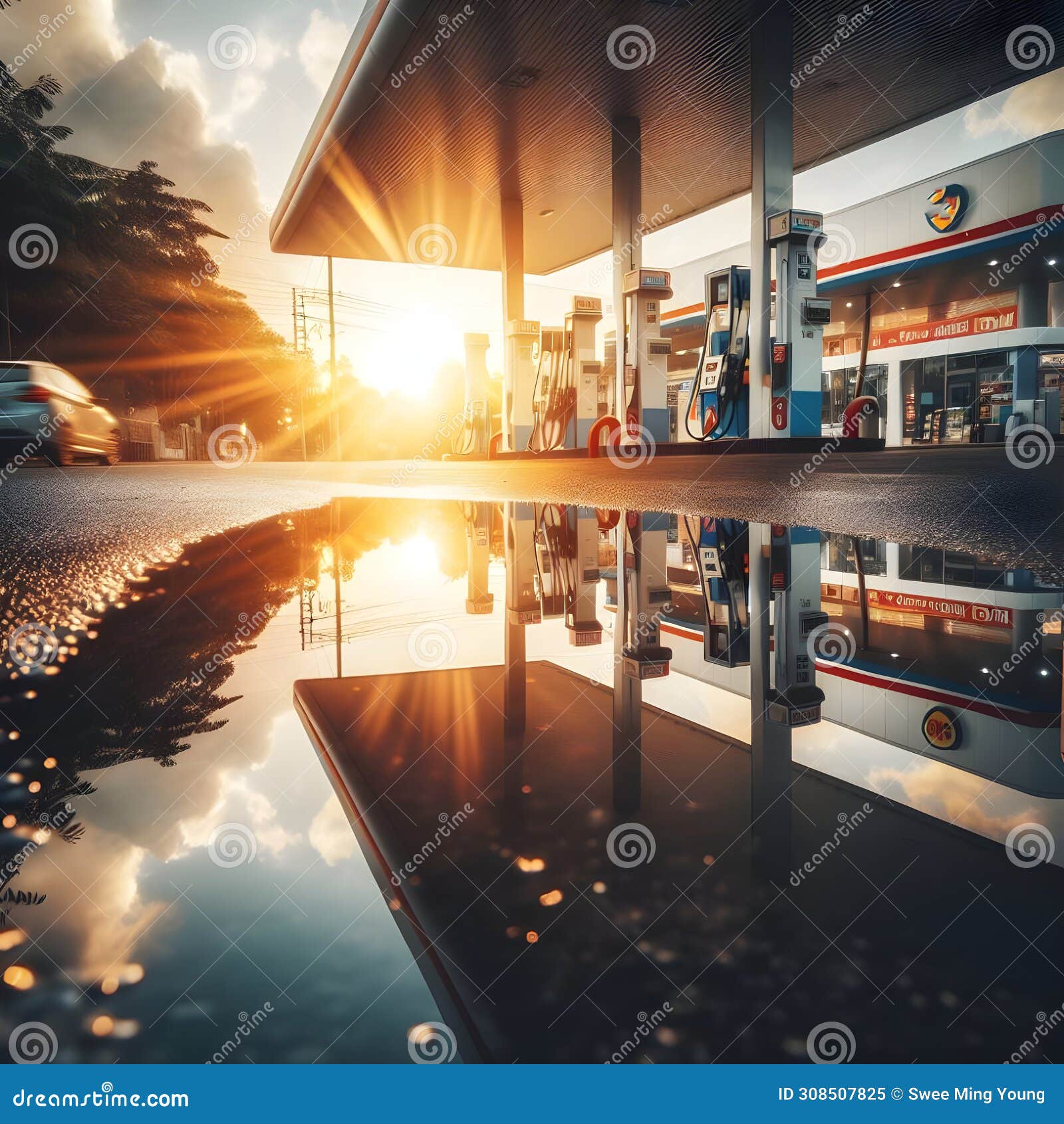 Image of Modern Building Structure Reflection Flawlessly Captured ...