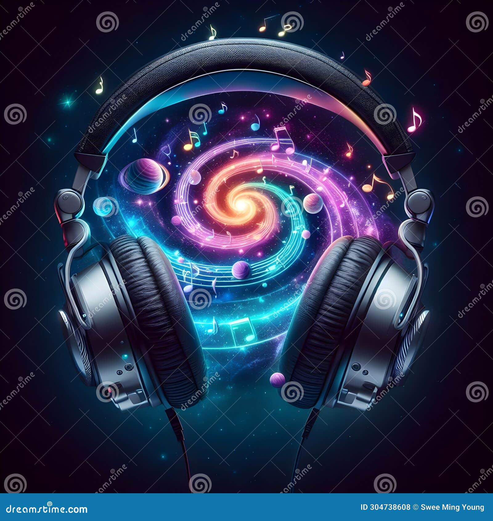 Image of a Pair of Headphones that Play the Music of the Cosmos in ...