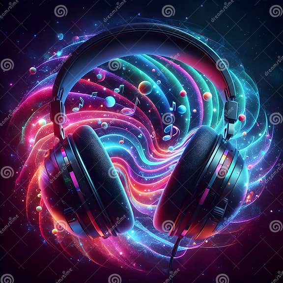 Image of a Pair of Headphones that Play the Music of the Cosmos in ...