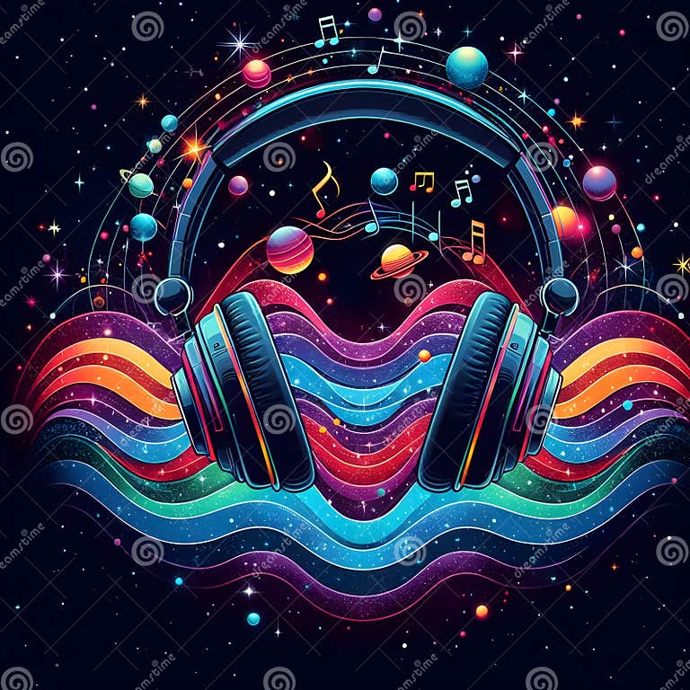 Image of a Pair of Headphones that Play the Music of the Cosmos in ...