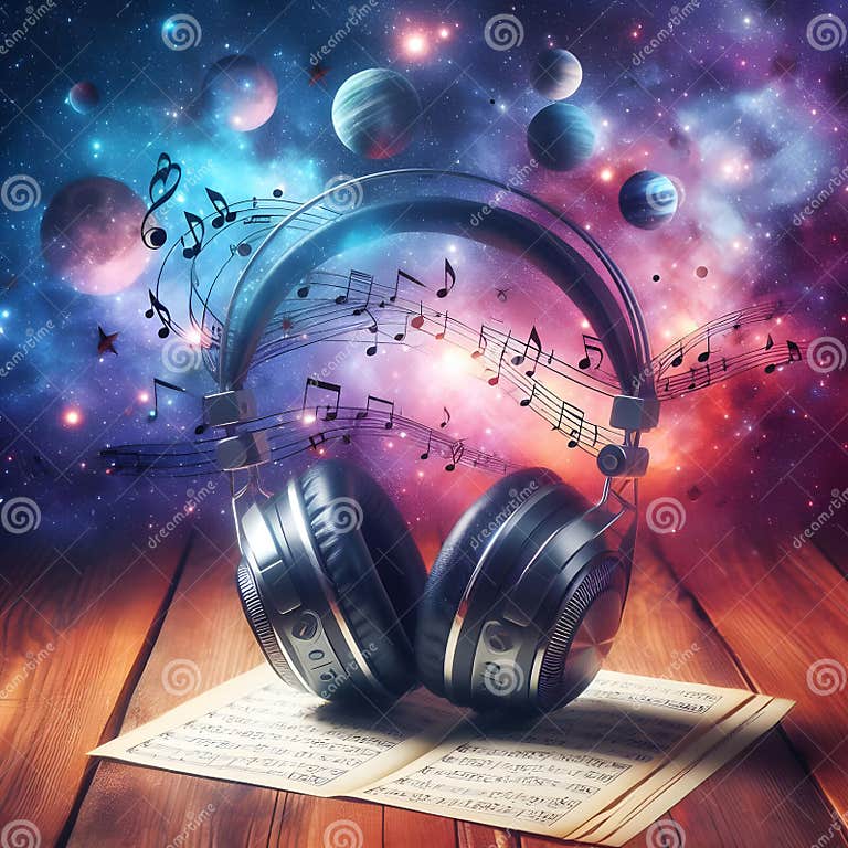 Image of a Pair of Headphones that Play the Music of the Cosmos in ...