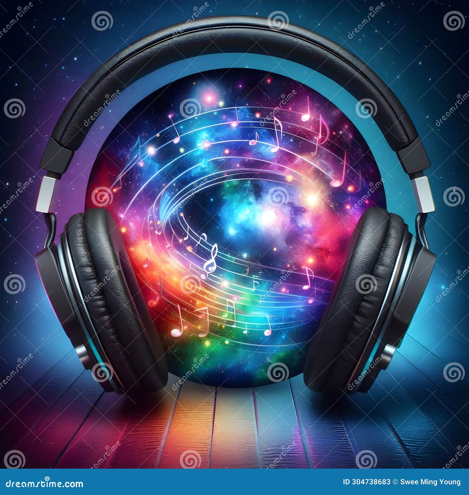 Image of a Pair of Headphones that Play the Music of the Cosmos in ...