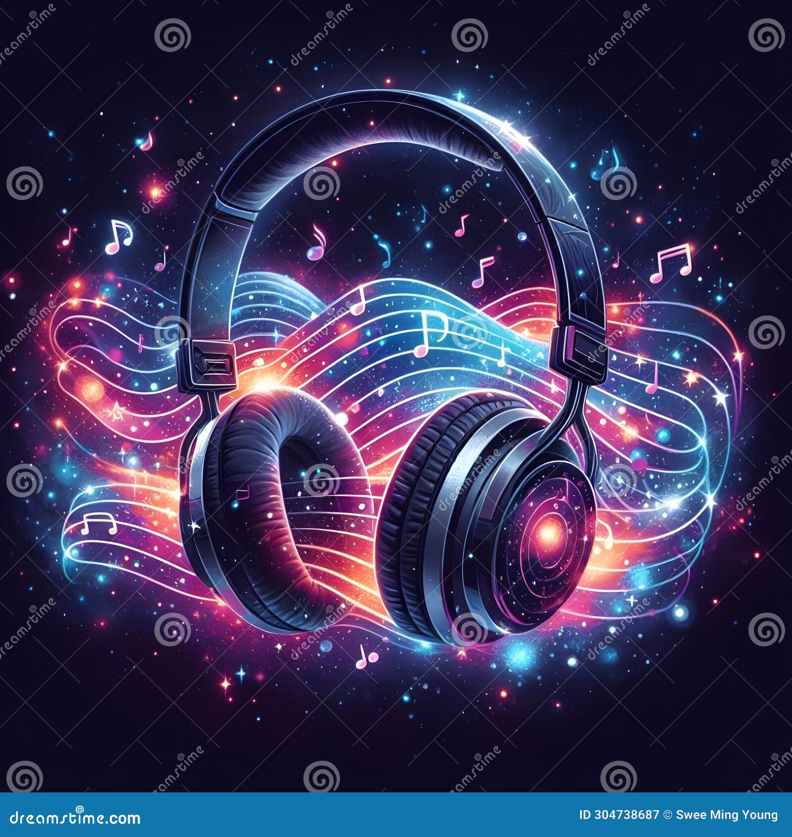 Image of a Pair of Headphones that Play the Music of the Cosmos in ...