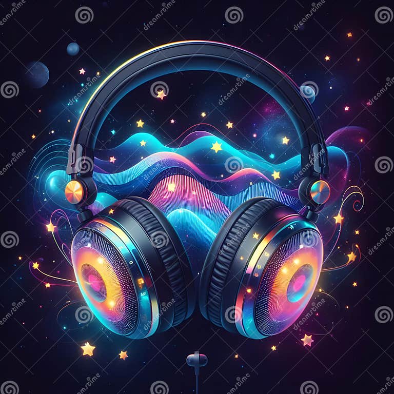 Image of a Pair of Headphones that Play the Music of the Cosmos in ...